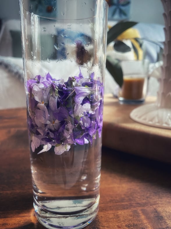 April 2022 DIY Recipe: Pink Violet Liqueur